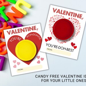 Play Doh Valentine Cards Holder, Printable Candy Free Valentines Day ...