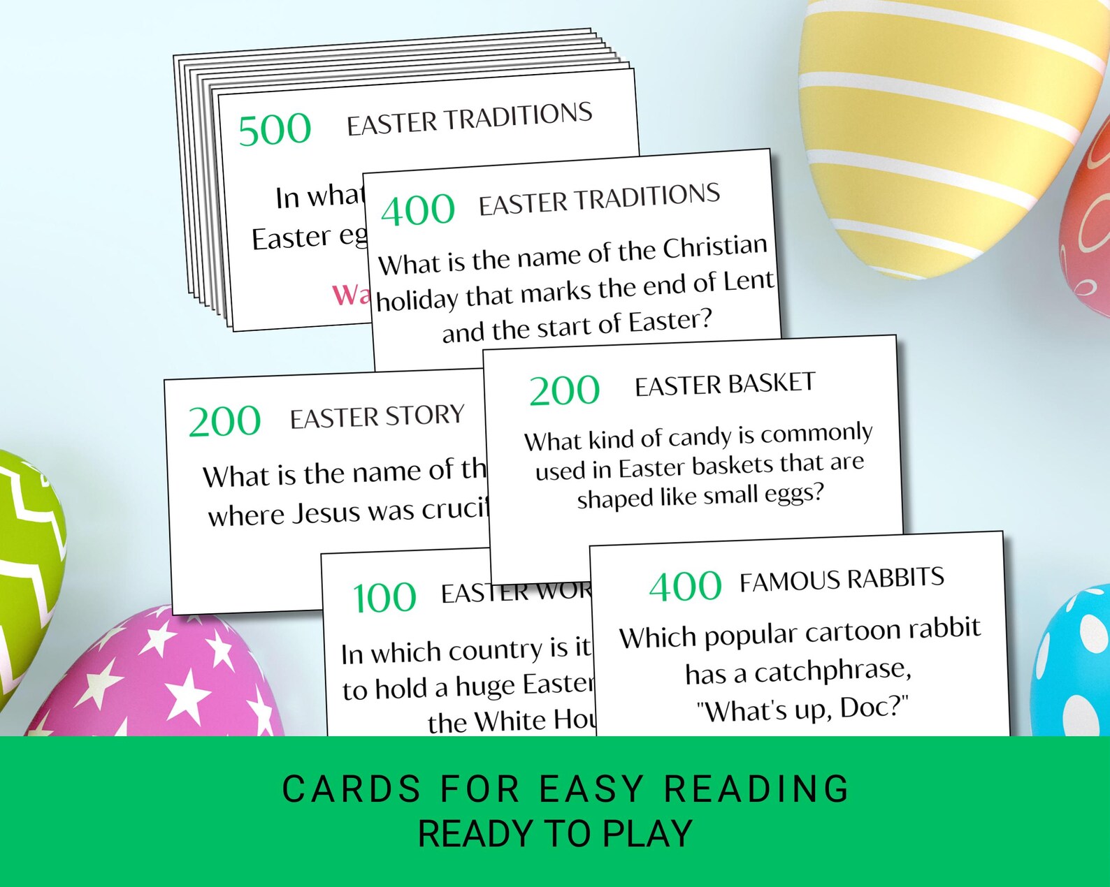 Easter Jeopardy Game Kit Printable, Easter Icebreaker Game, Easter ...