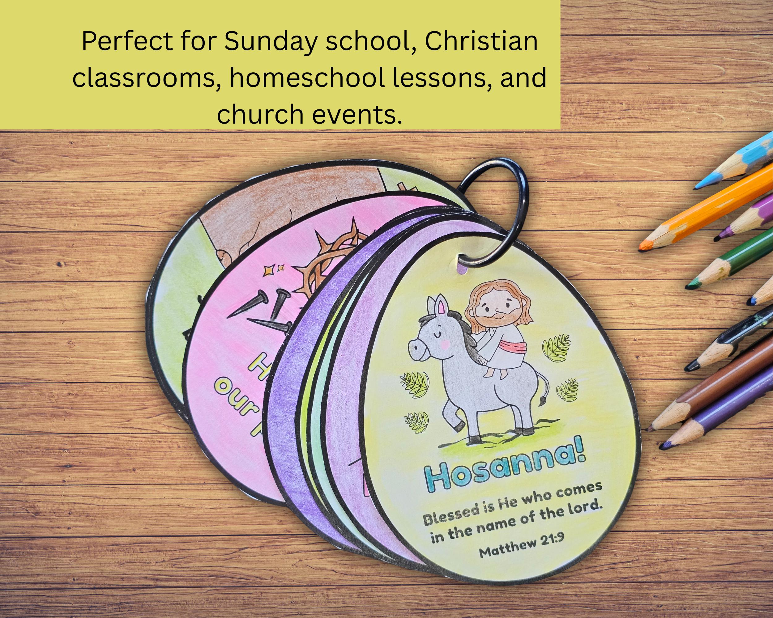Printable Resurrection Eggs Coloring Craft for Kids, Easter Bible ...