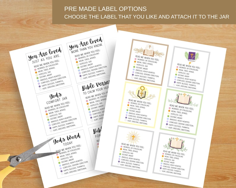 Printable Bible Verse Jar Kit, Daily Scripture Encouragement Jar ...