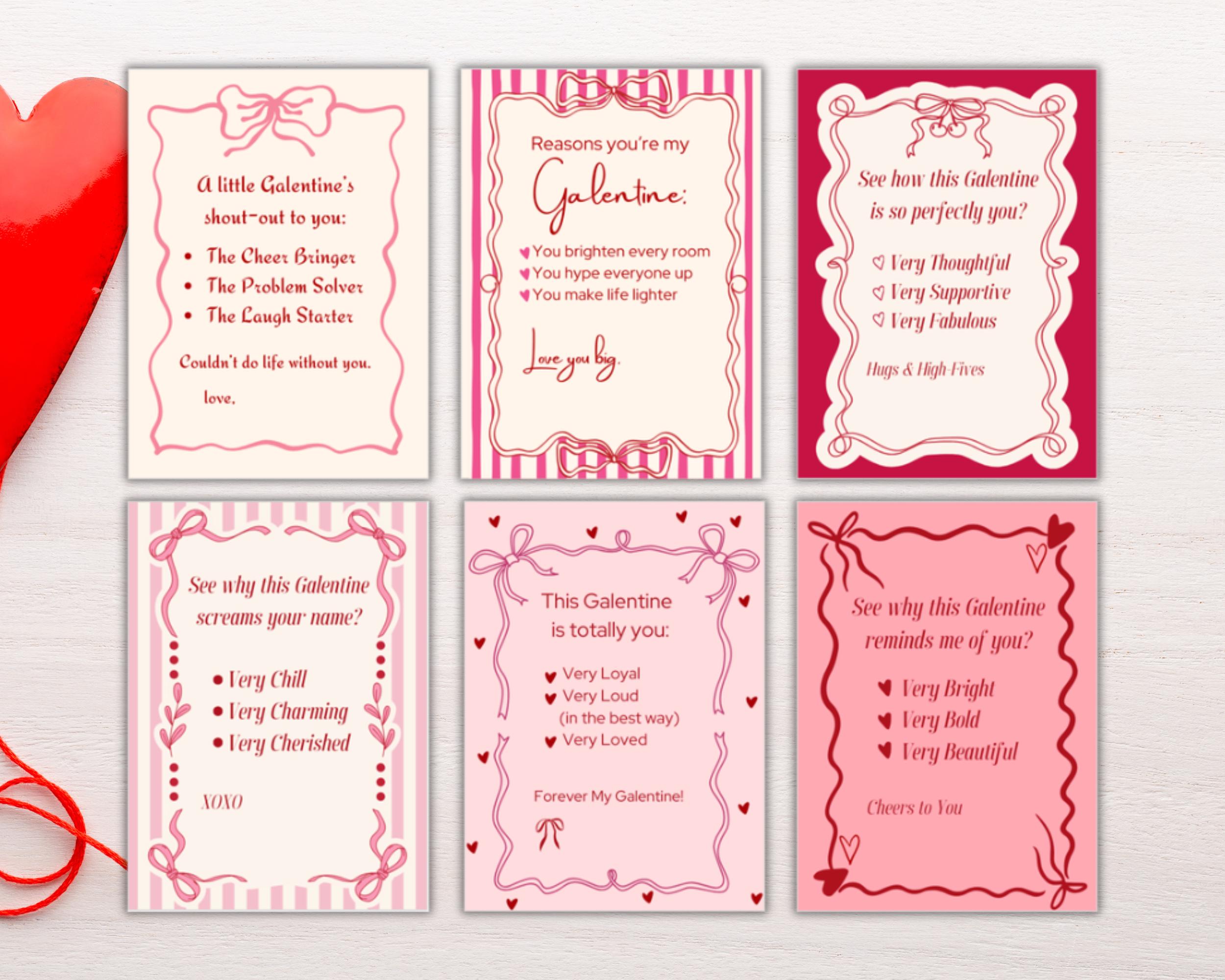 Coquette Meme Galentines Day Tags Printable Coquette Bow Pink ...