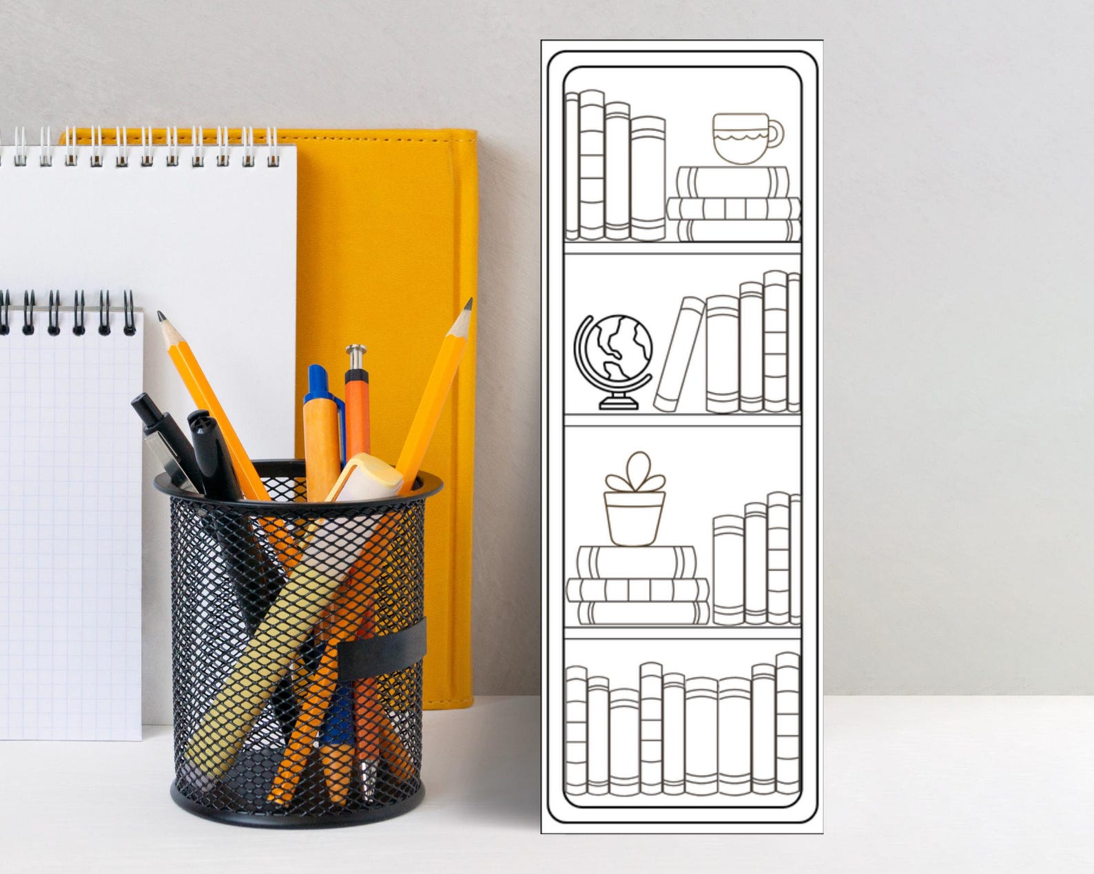 Bookshelf Bookmarks Tracker Printable, Reading Bookmarks Tracker ...