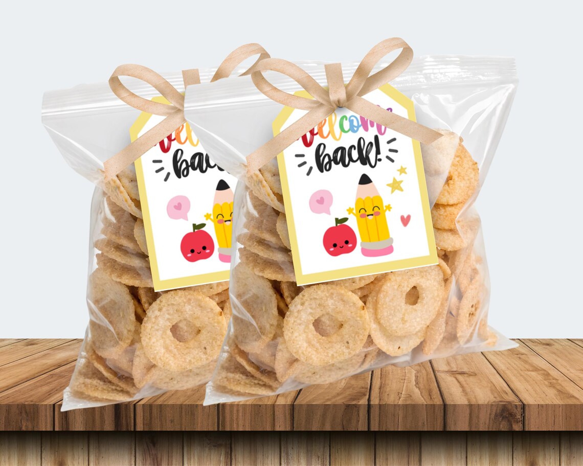 Welcome Back to School Gift Tags Printable, First Day of School Treats ...