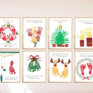 Christmas Kids Baby Handprint Footprint Art Craft I Christmas ...