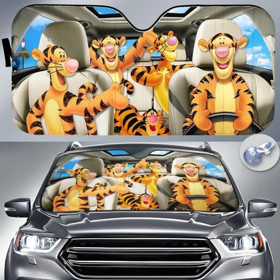 Tigger Car Sunshade, Disney Tigger Auto Sun Visor, Windshield for Car ...