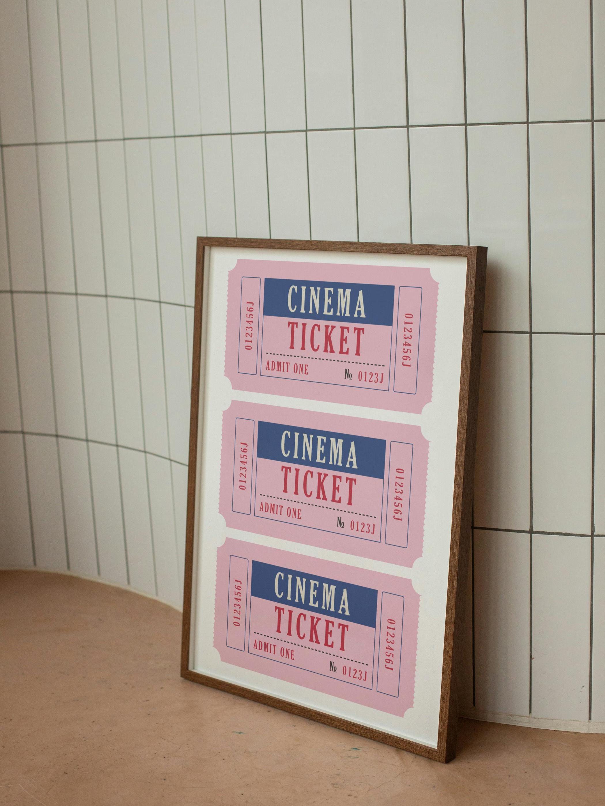 Movie Ticket Print, Trendy Poster, Maximalist Wall Art, Retro Wall Art ...