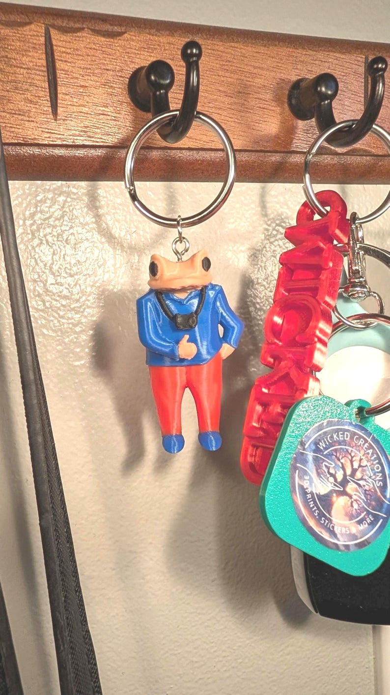 3D Printed Concho Frog Keychain - Etsy