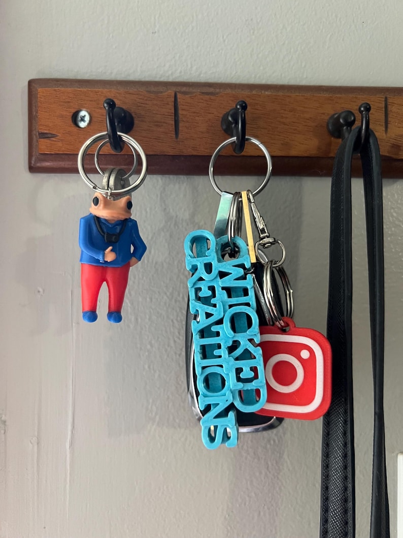3d Printed Concho Frog Keychain Etsy
