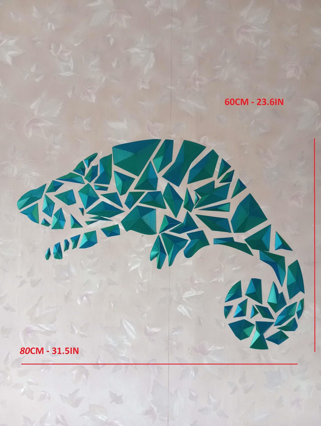 Geometric Chameleon Wall Art STL – 3D Printable Polygon Animal ...