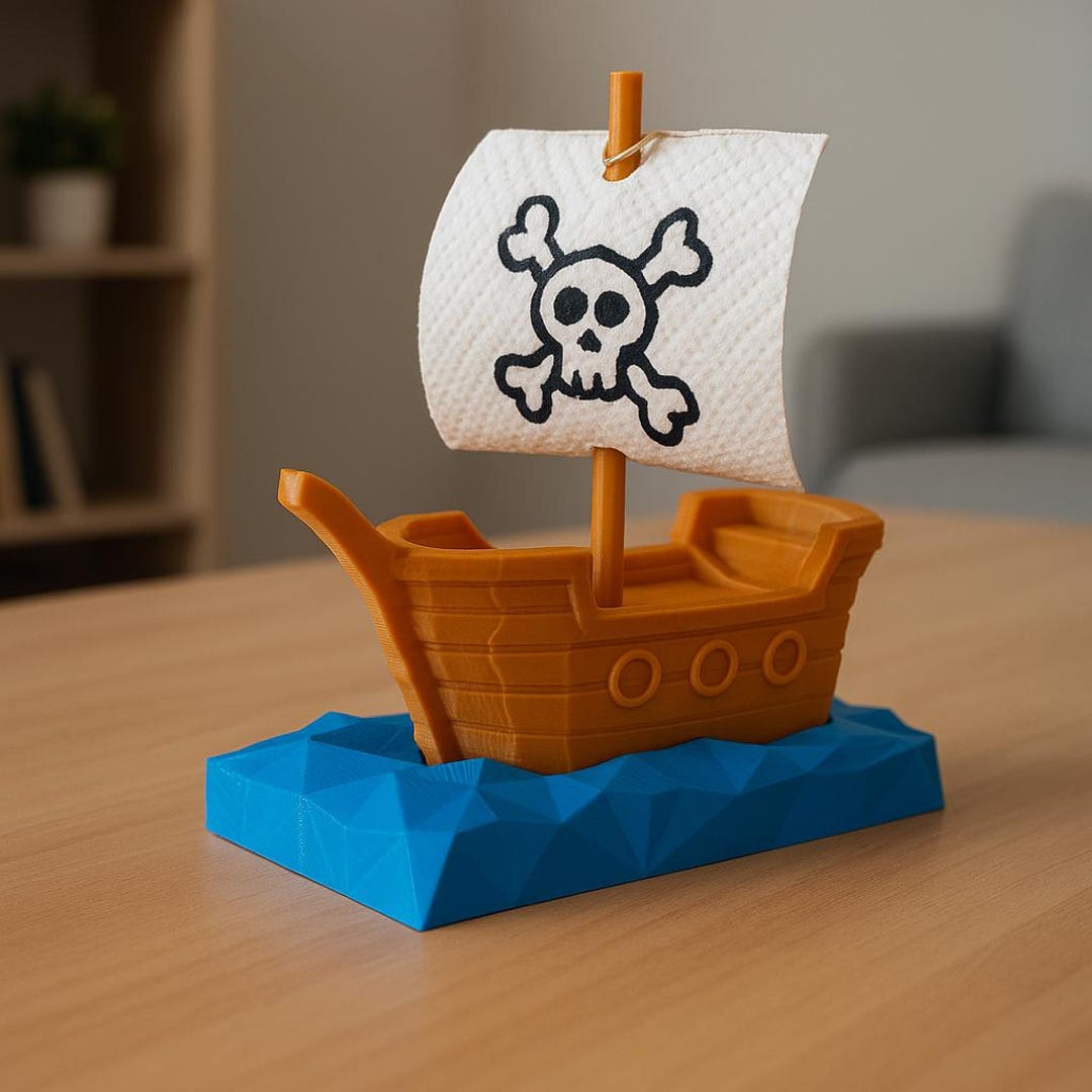 Pirate Ship Piggy Bank – 3D Printed Coin Box | Custom Name Gift for ...