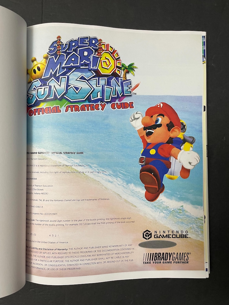 Super Mario Sunshine - Bradygames Official Strategy Guide - CUSTOM ...