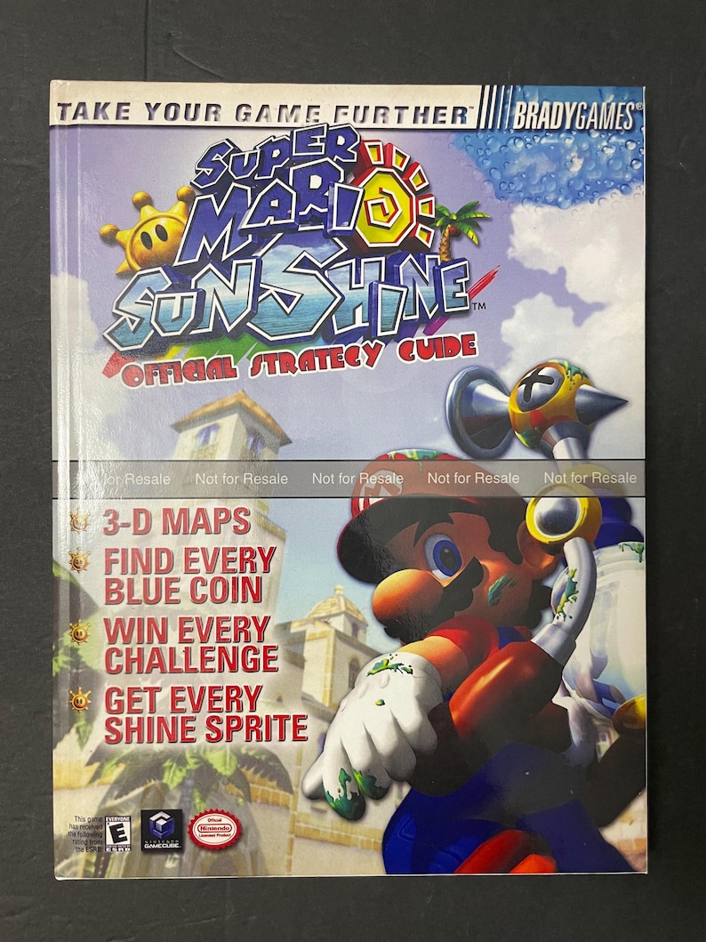 Super Mario Sunshine - Bradygames Official Strategy Guide - CUSTOM ...