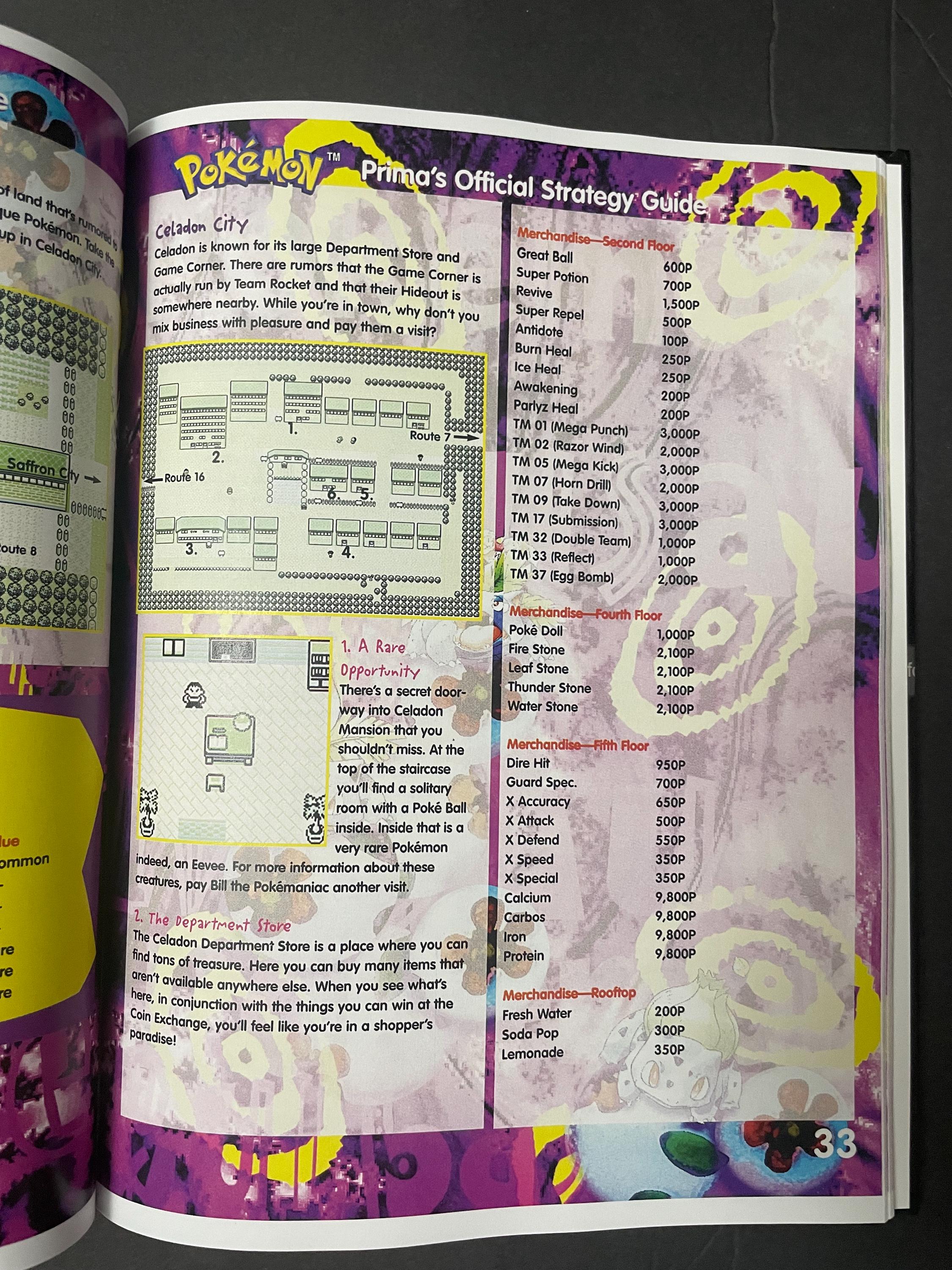 Pokemon (red) - Prima's Official Strategy Guide - CUSTOM HARDCOVER - Etsy