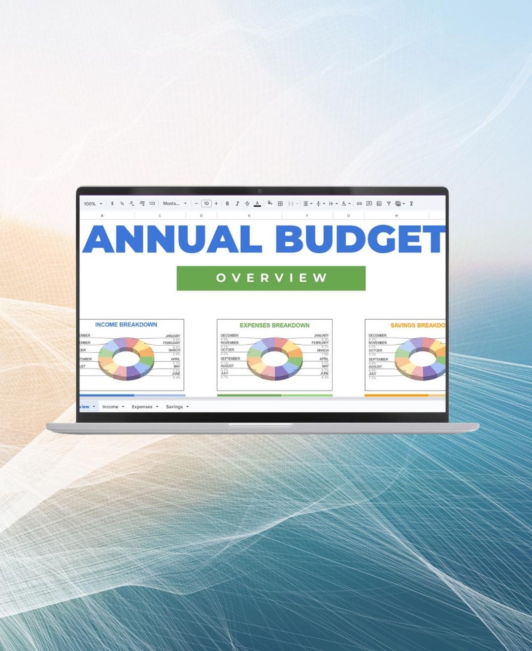 Annual Budget Template - Etsy