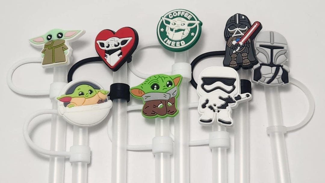 8mm Storm Trooper, Darth Vader, Baby Yoda Straw Toppers - Etsy