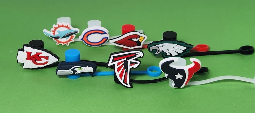 8mm Football League Straw Toppers - Etsy