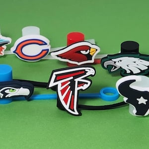 8mm Football League Straw Toppers - Etsy