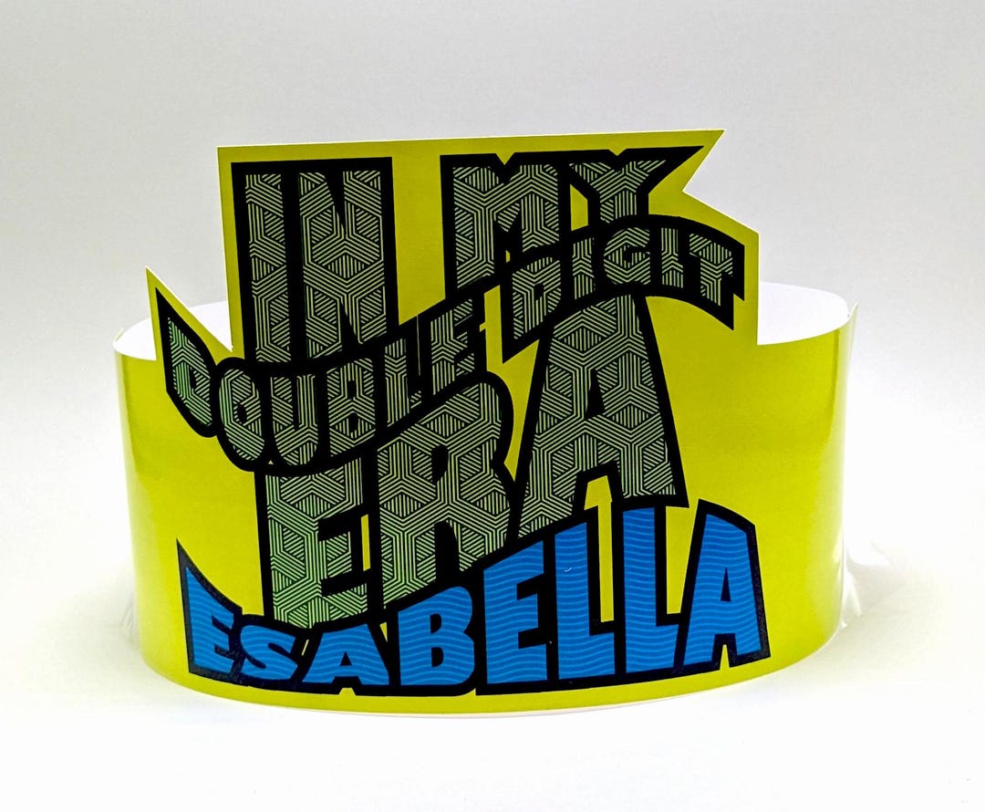 In My Double Digit Era Birthday Crown – Custom Name Party Hat for Kids ...