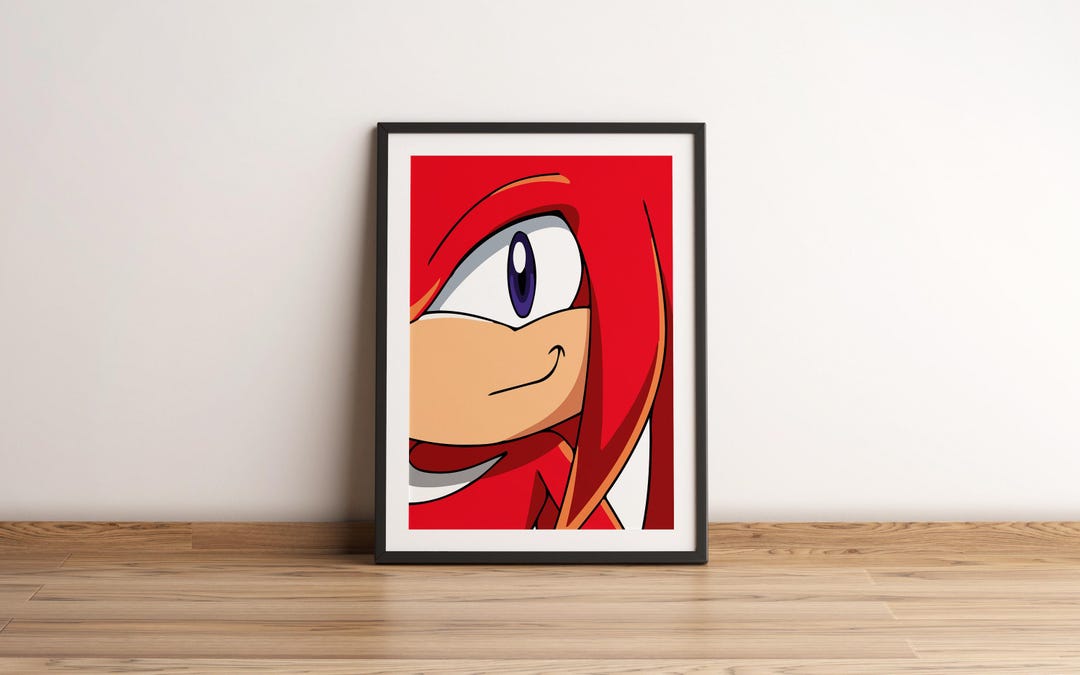 Knuckles the Echidna Poster A3 297x420 Master Emerald Japan Sega Mega ...