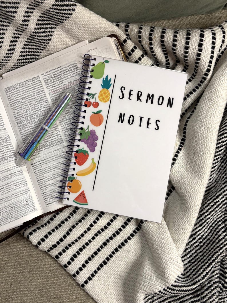 Kids Sermon Notes Journal: Fruit of the Spirit, Ages 8-12 - Etsy