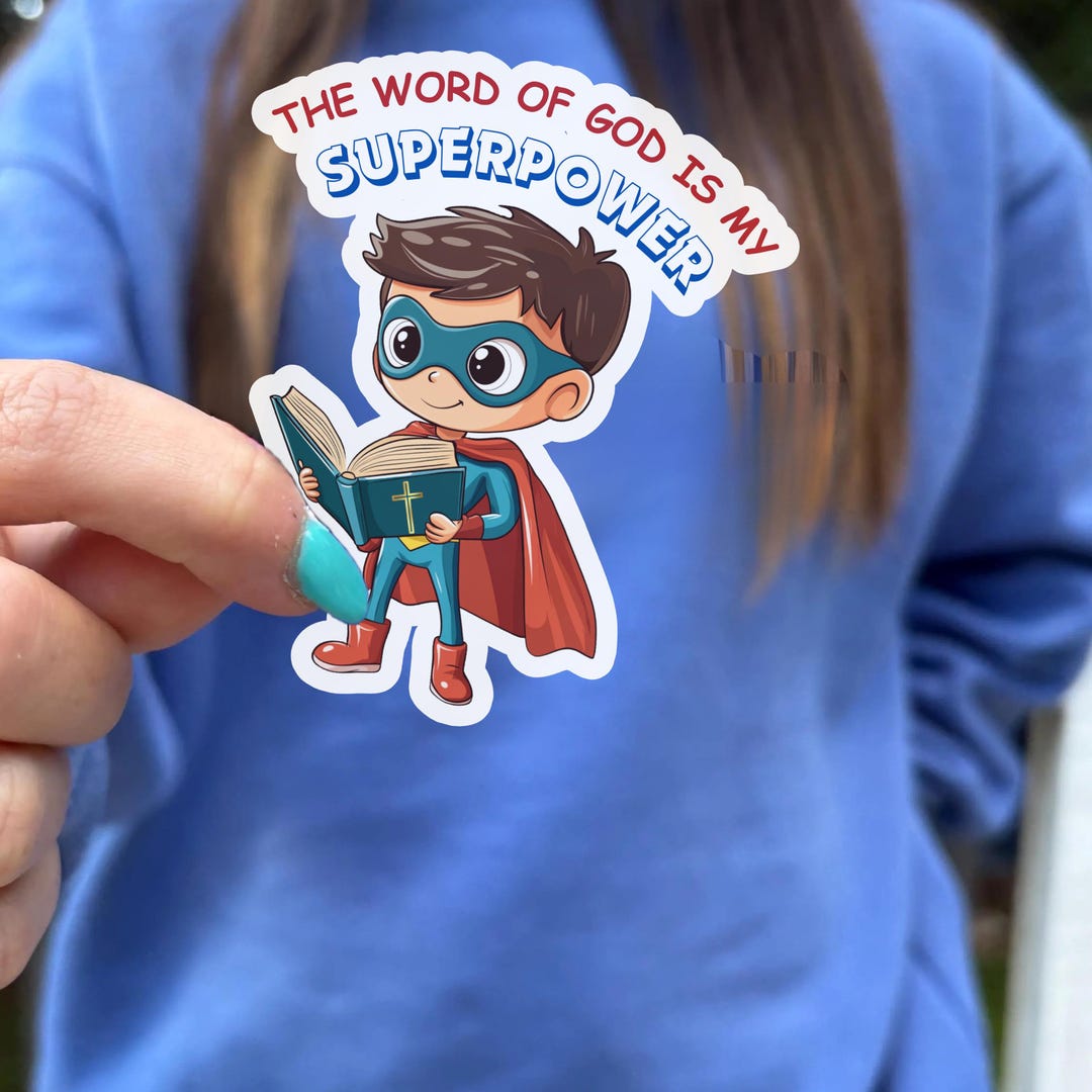 The Word of God is My Superpower Sticker: Christian Vinyl Decal - Etsy