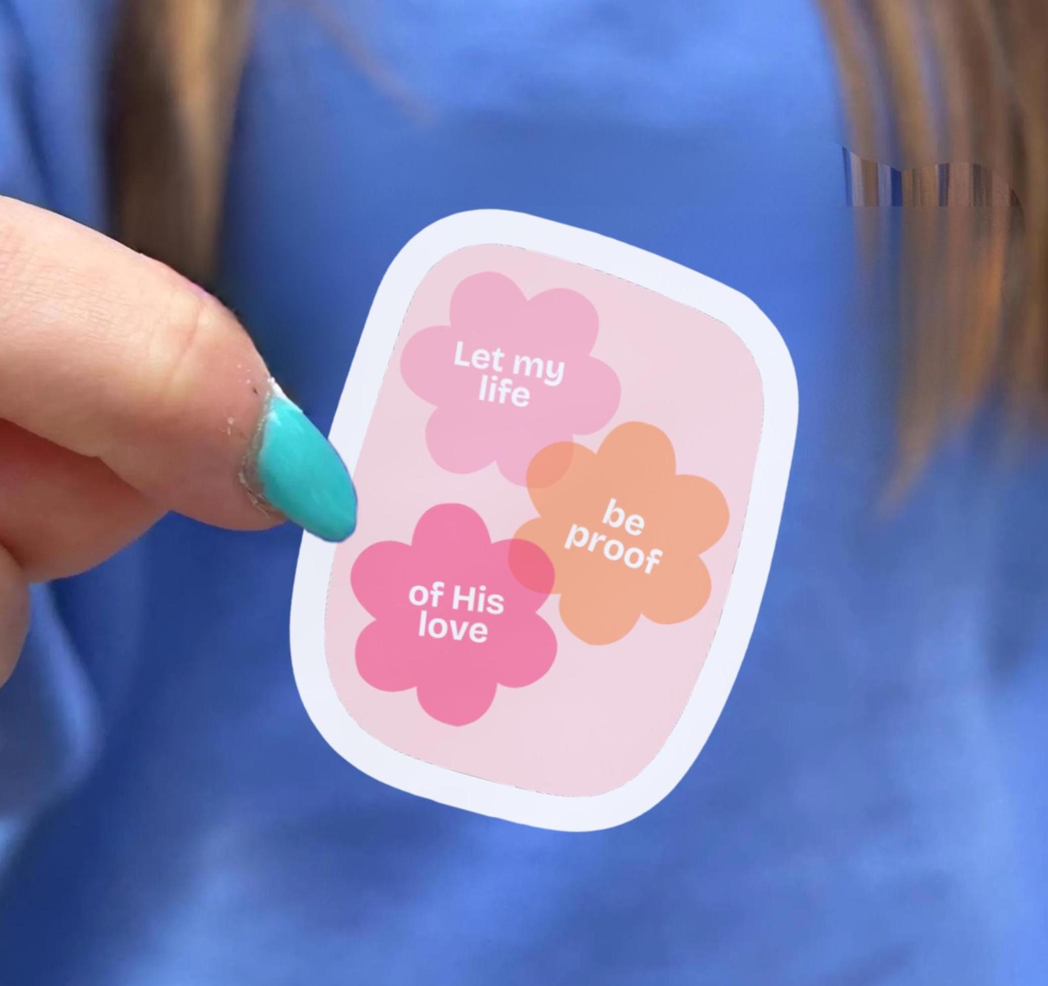Proof of His Love Sticker: Waterproof Christian Vinyl Decal - Etsy