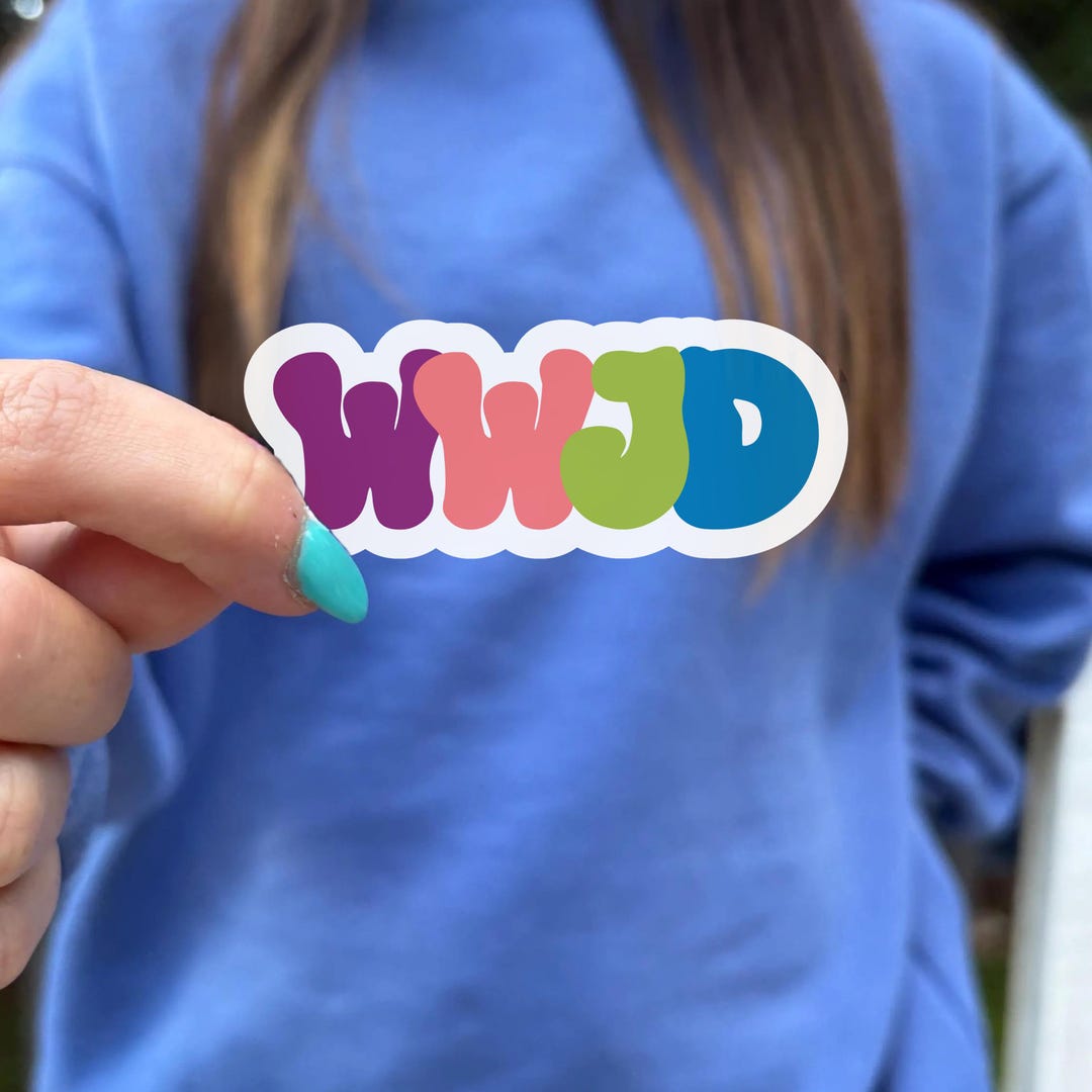 WWJD Sticker | Faith-based Vinyl Sticker | Christian Sticker ...