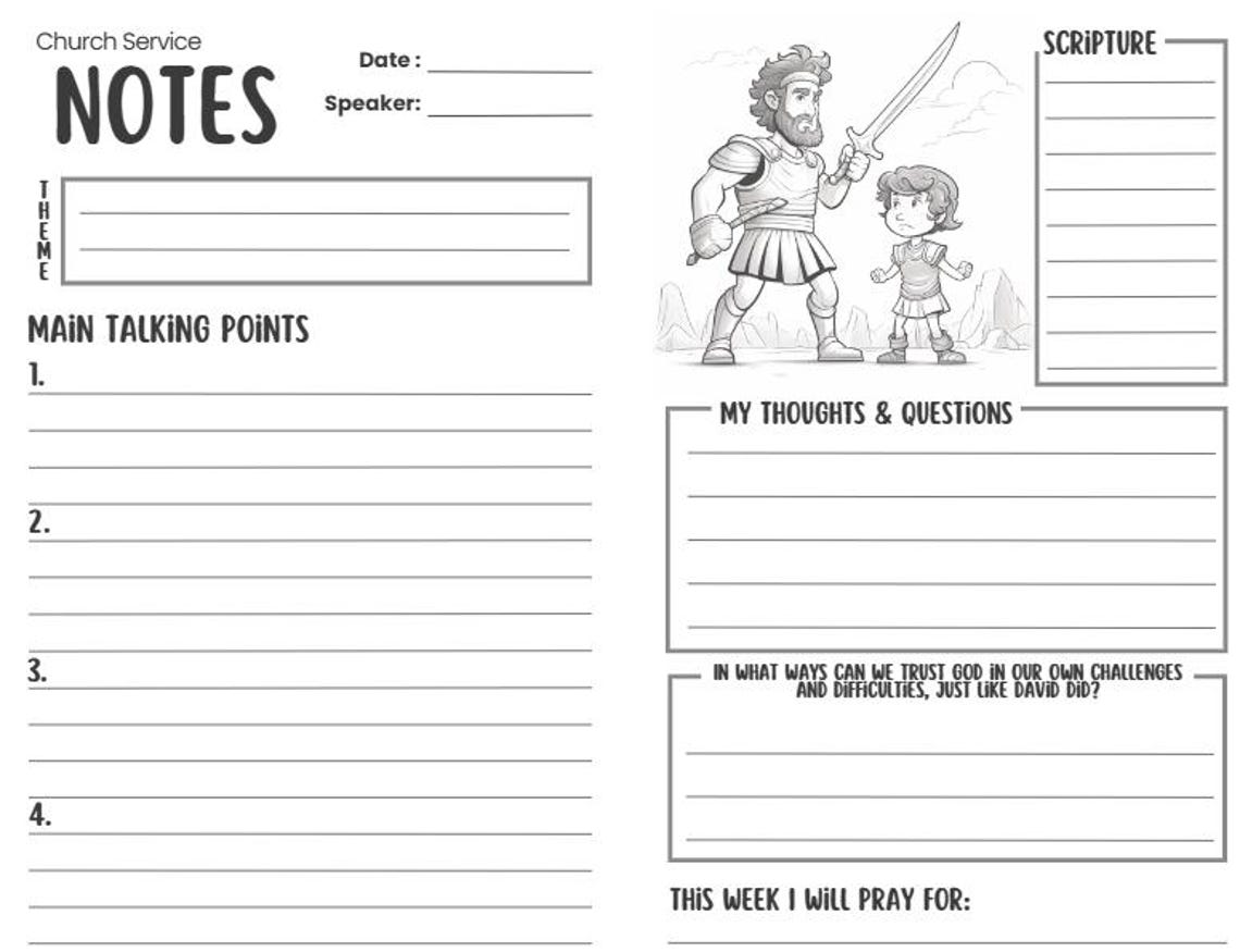 Kids Sermon Notes Journal: Fruit of the Spirit, Ages 8-12 - Etsy