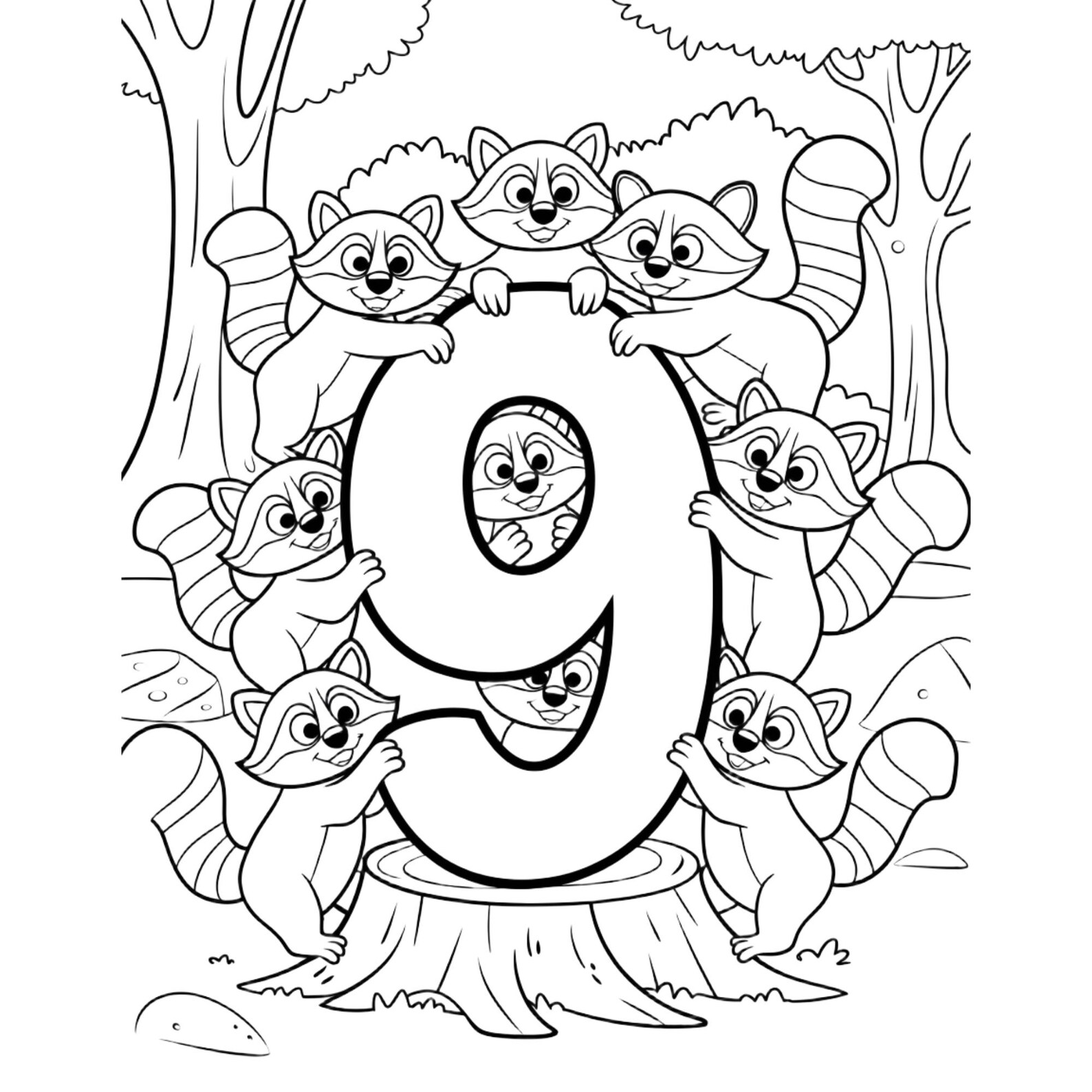 Animal Number Coloring Book for Kids Ages 3-6 | Fun Counting 1-10 With ...