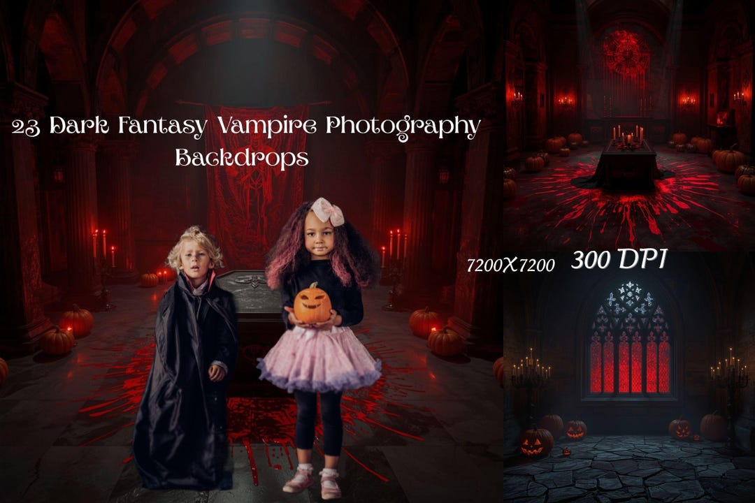 Gothic Vampire Photography Backdrops – Dark Fantasy Mansion Scenes ...