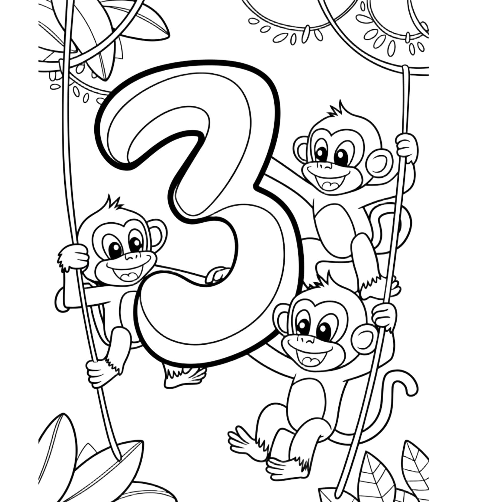 Animal Number Coloring Book for Kids Ages 3-6 | Fun Counting 1-10 With ...