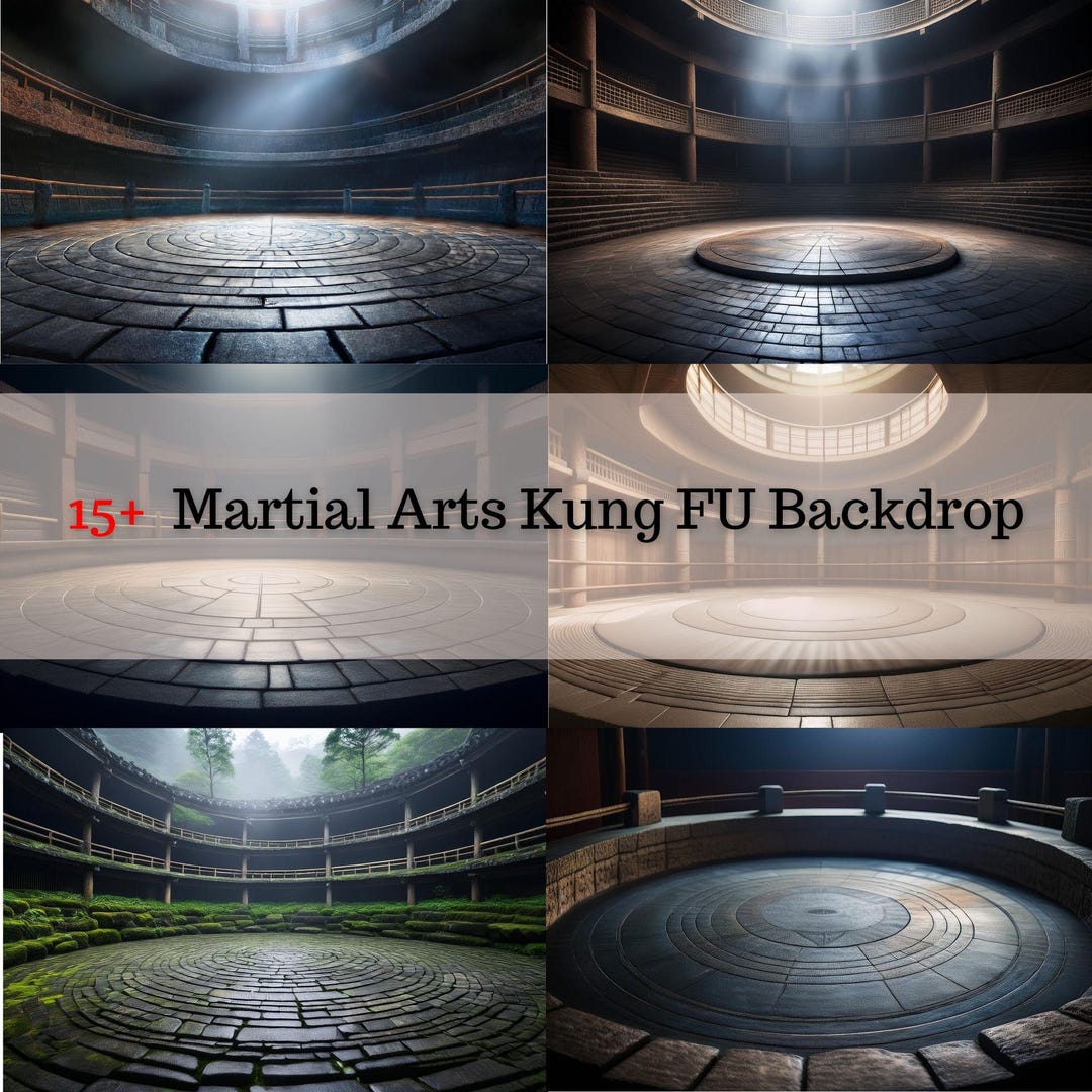 15+ Martial Arts Kung FU Backdrop ,dojo Arena Digital Backdrop,vibrant ...