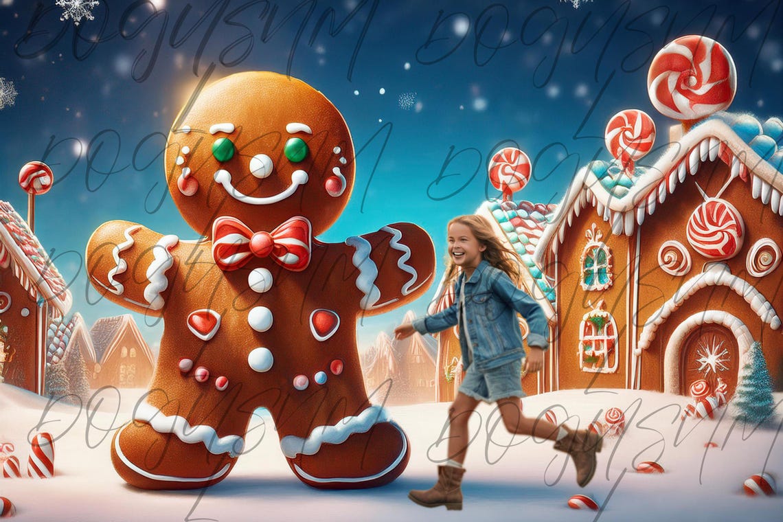 10 Gingerbread Man Christmas Background | Candyland Scene ,christmas ...