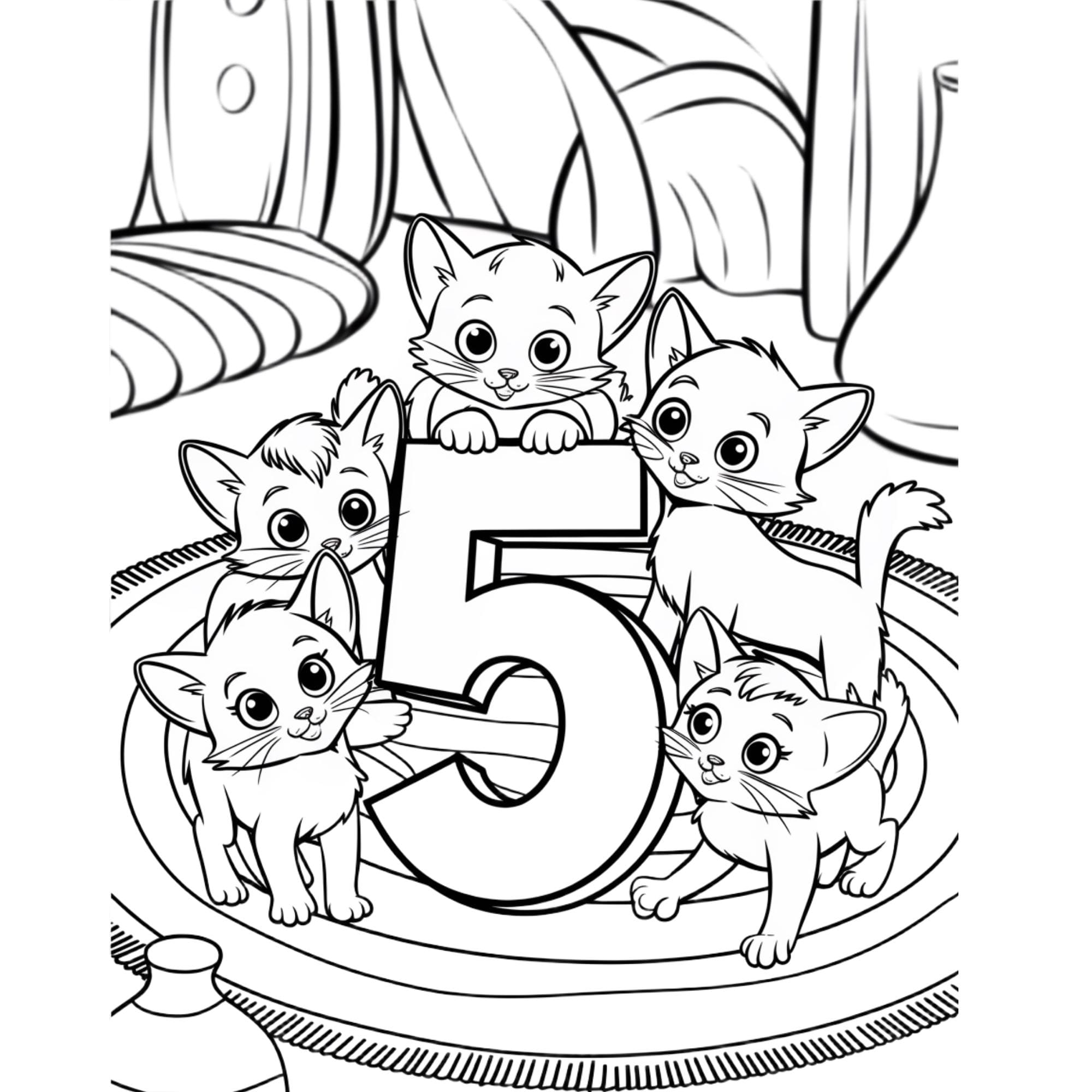 Animal Number Coloring Book for Kids Ages 3-6 | Fun Counting 1-10 With ...