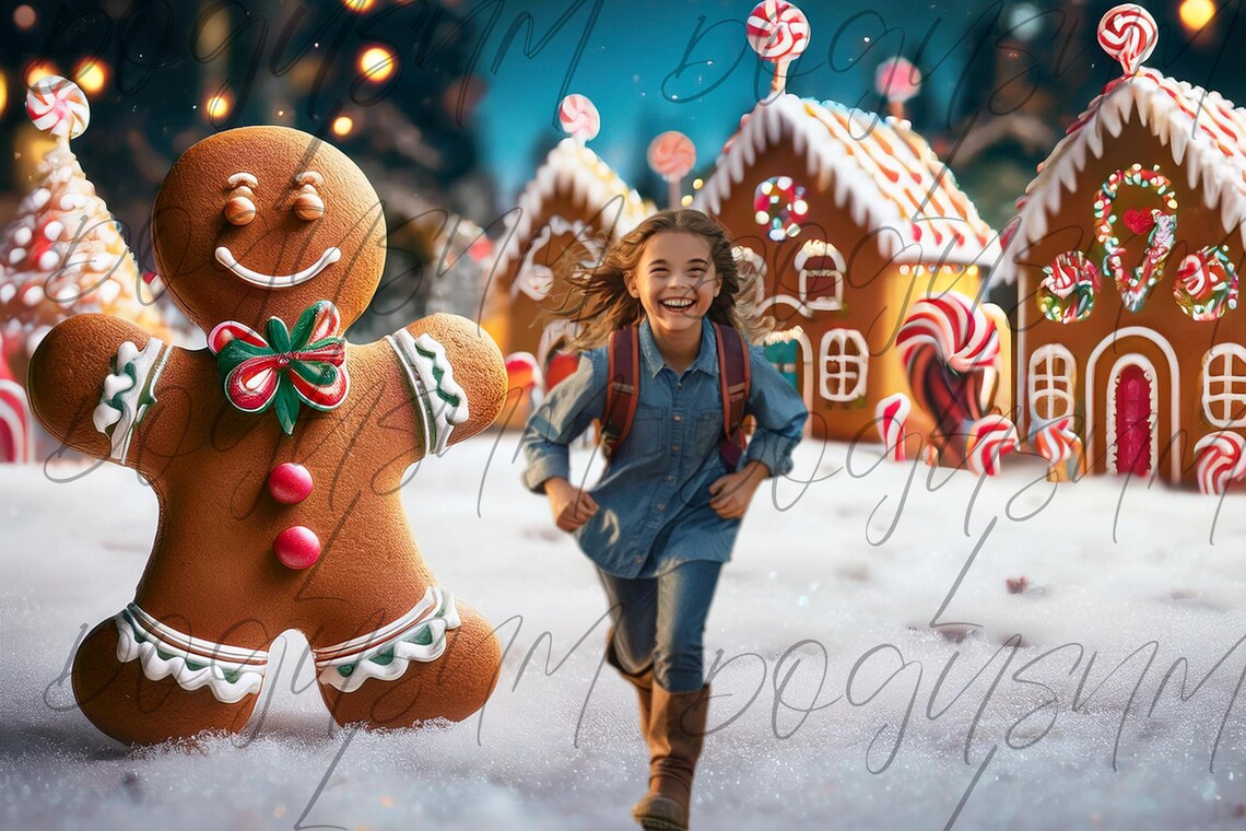 10 Gingerbread Man Christmas Background | Candyland Scene ,christmas ...