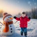 5 Little Snowman Backdrop,winter Background,christmas Composite ,mini ...
