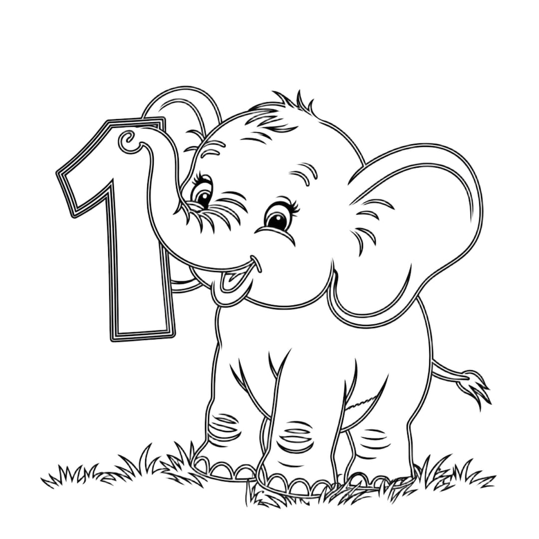 Animal Number Coloring Book for Kids Ages 3-6 | Fun Counting 1-10 With ...