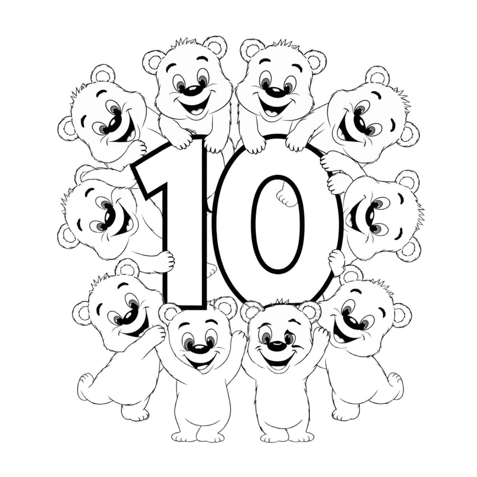 Animal Number Coloring Book for Kids Ages 3-6 | Fun Counting 1-10 With ...