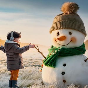 5 Little Snowman Backdrop,winter Background,christmas Composite ,mini ...