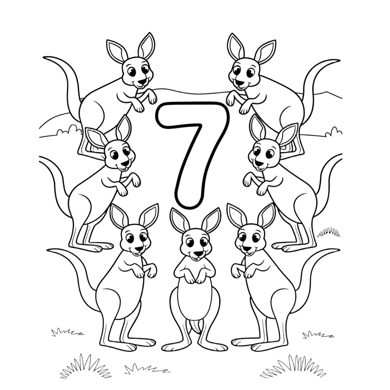 Animal Number Coloring Book for Kids Ages 3-6 | Fun Counting 1-10 With ...