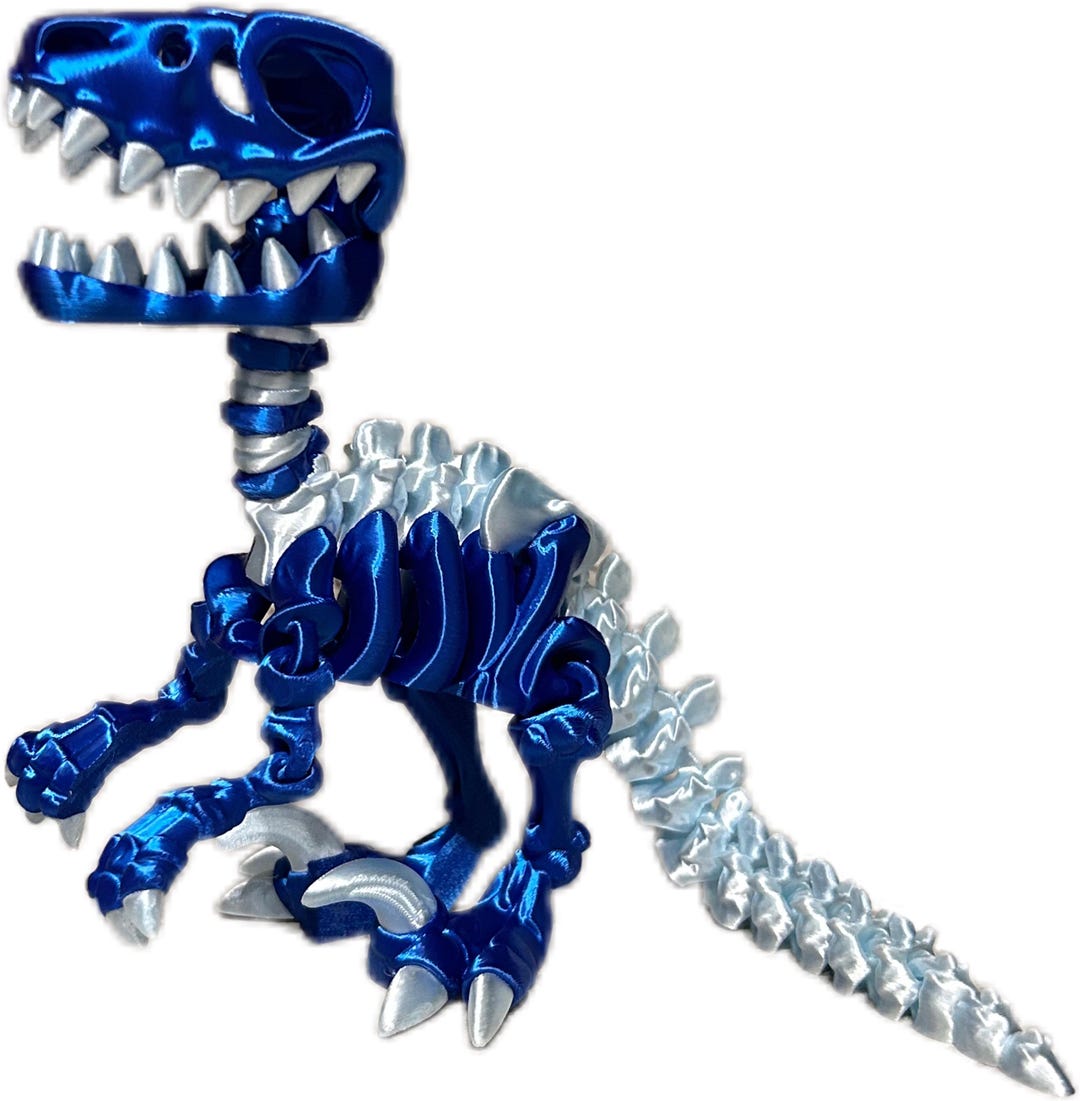 Flexi Factory Raptor Dinosaur Print in Place articulating Desk Fidget ...