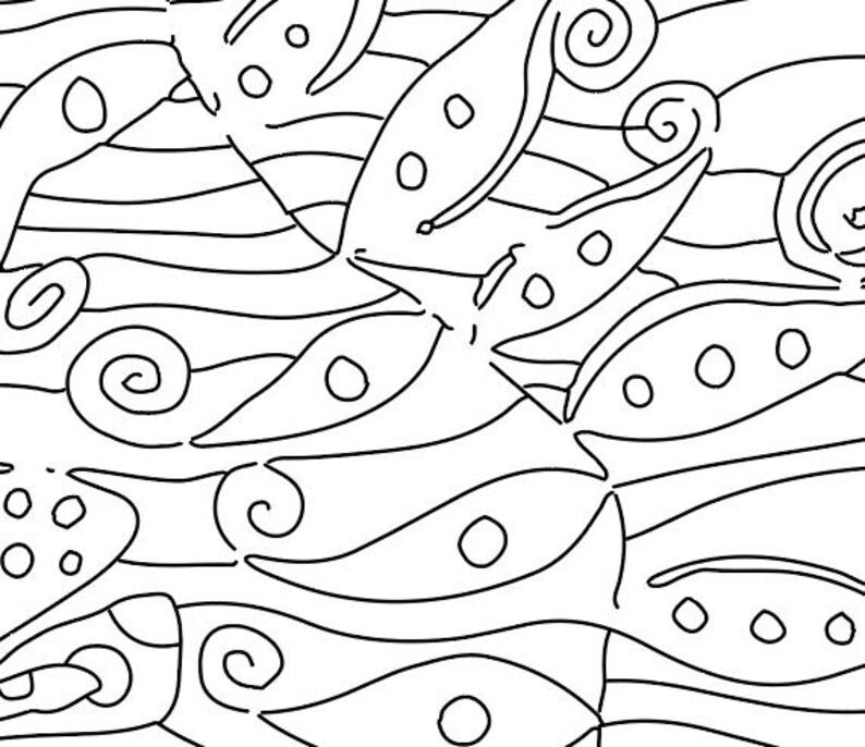 Strange Day Coloring Page: Floral Line Art (digital Download) - Etsy