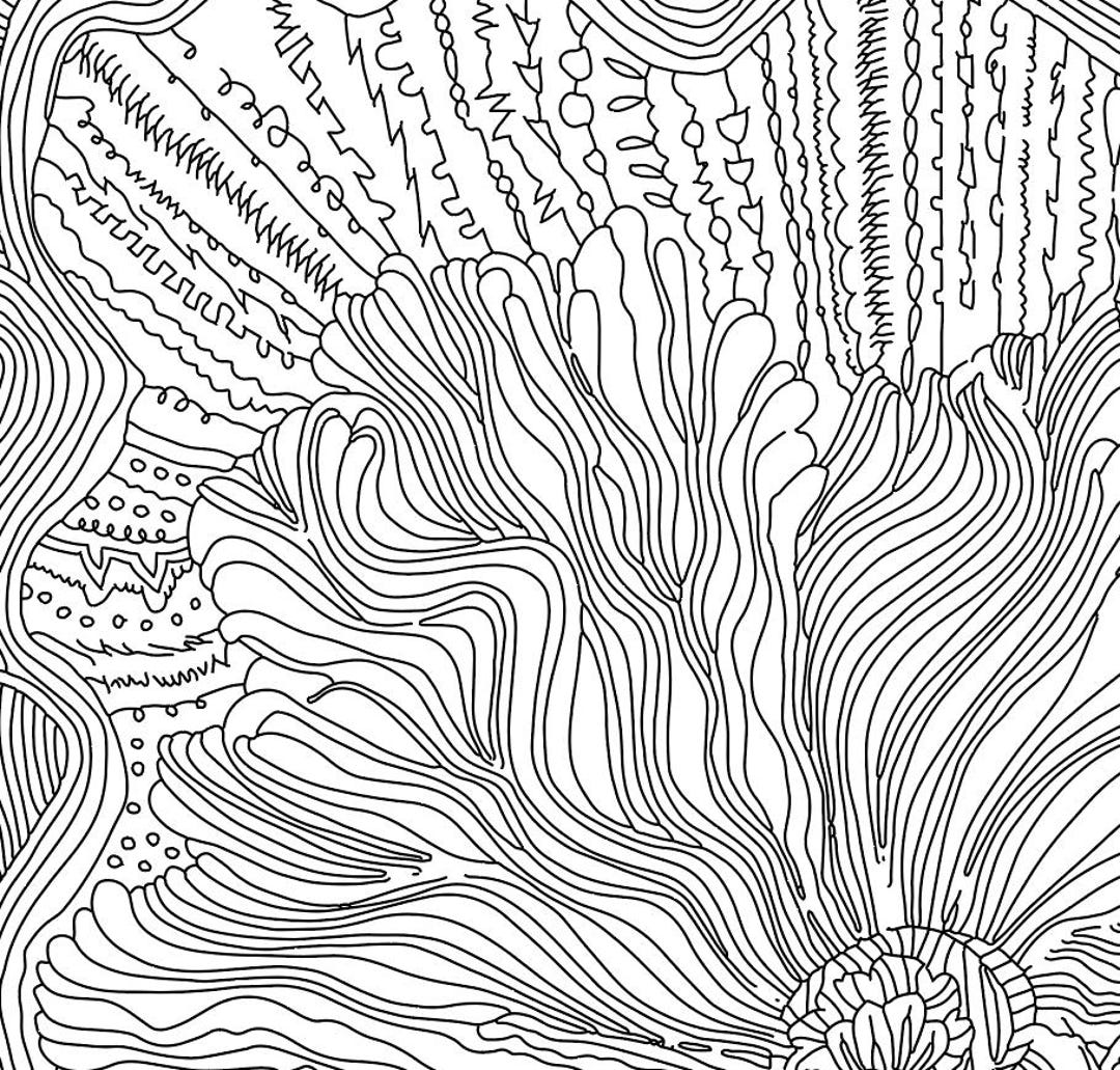 1- Adult Coloring Book Page Digital Download PDF [8.5" X 11"] - "deep ...