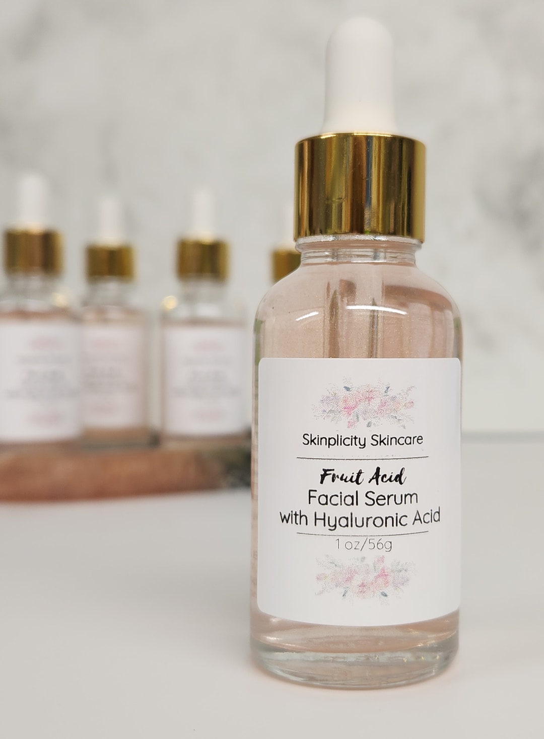 Fruit Acid Facial Serum With Hyaluronic Acid Alpha Hydroxy and Fruit ...