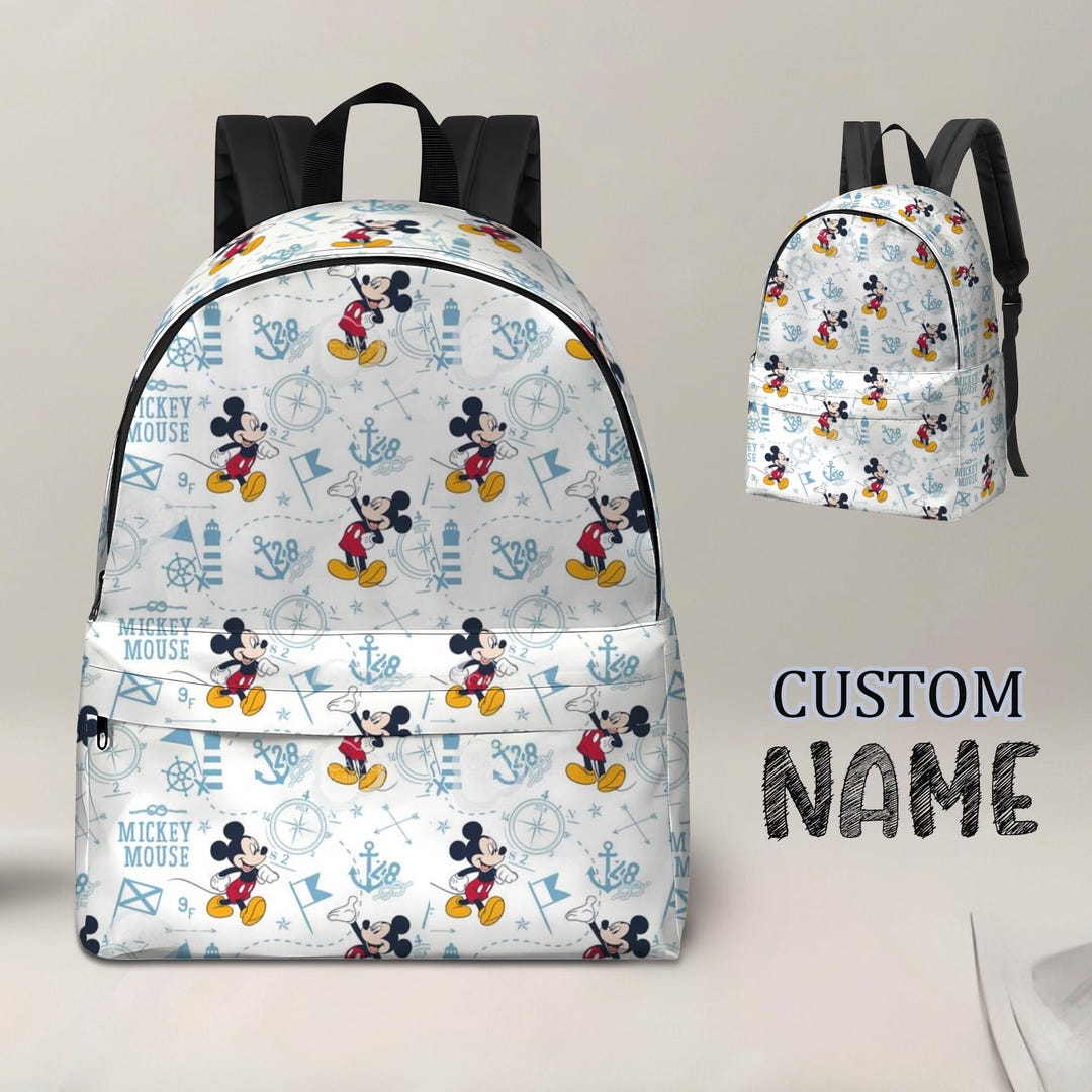 Vintage Mickey Mouse Backpack for Kid/adult, Disney Mickey Pattern Bag ...