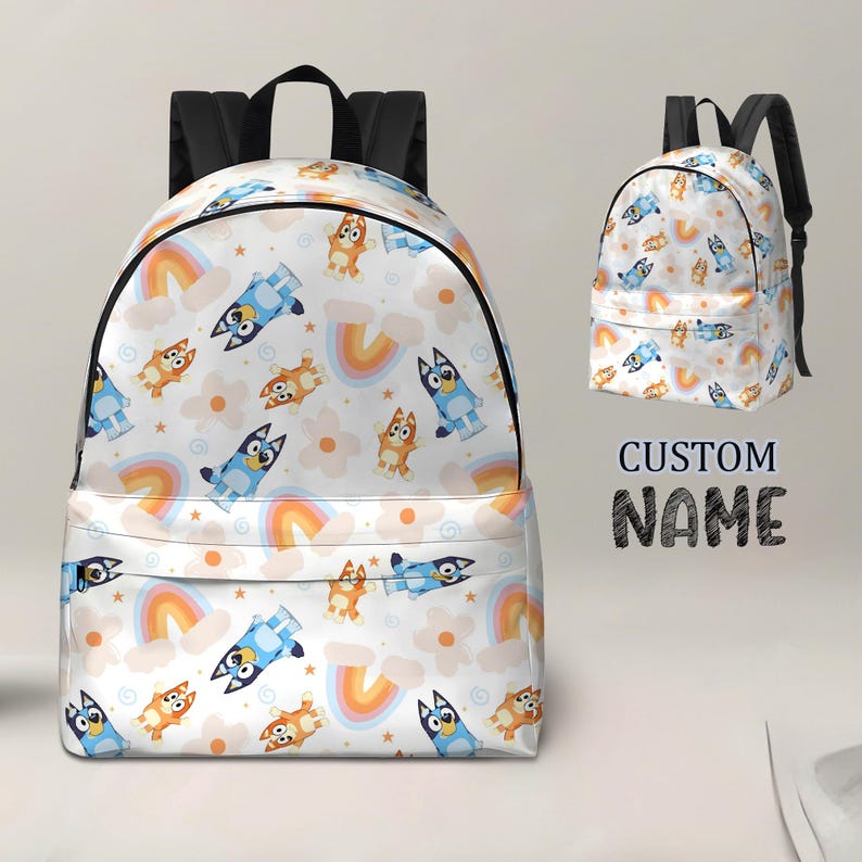 Bluey Backpack for Kid/adult, Bluey Pattern Bag, Back to School ...