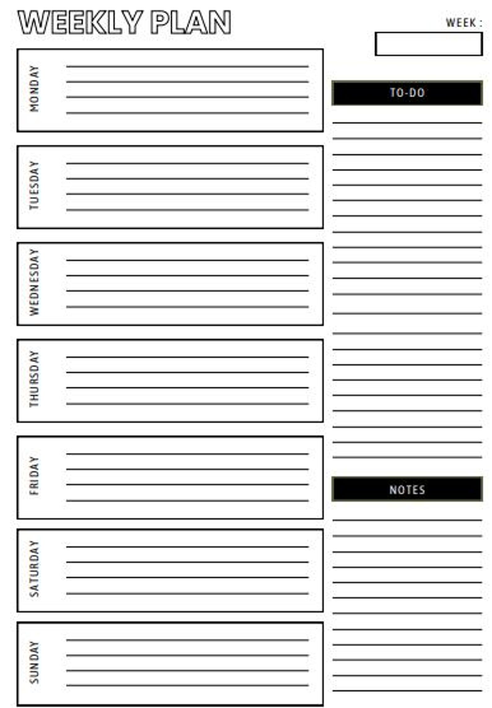 A4 Weekly Planner | Printable Weekly Schedule | Organized Planning for ...