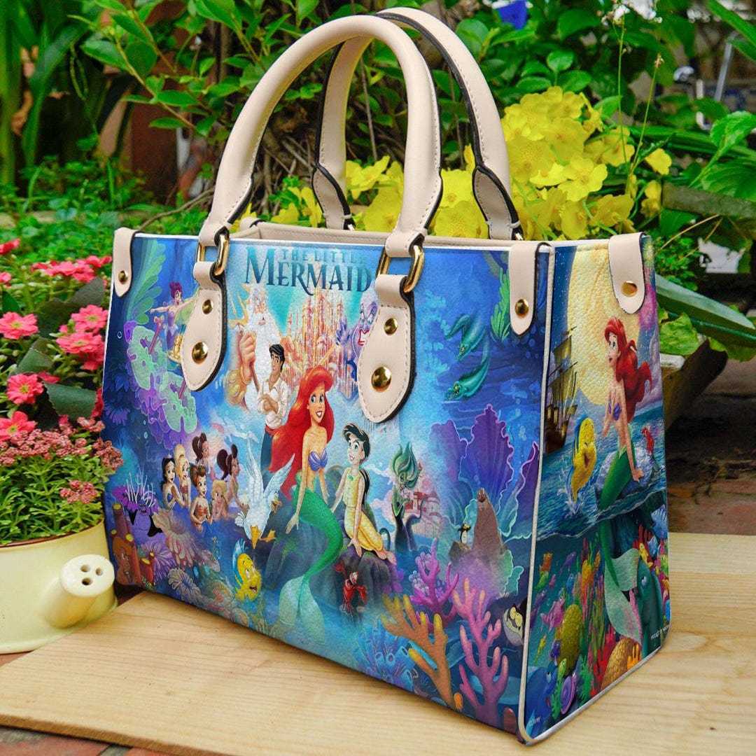 The Little Mermaid Handbag, Disney Princess Leather Handbag, Women ...