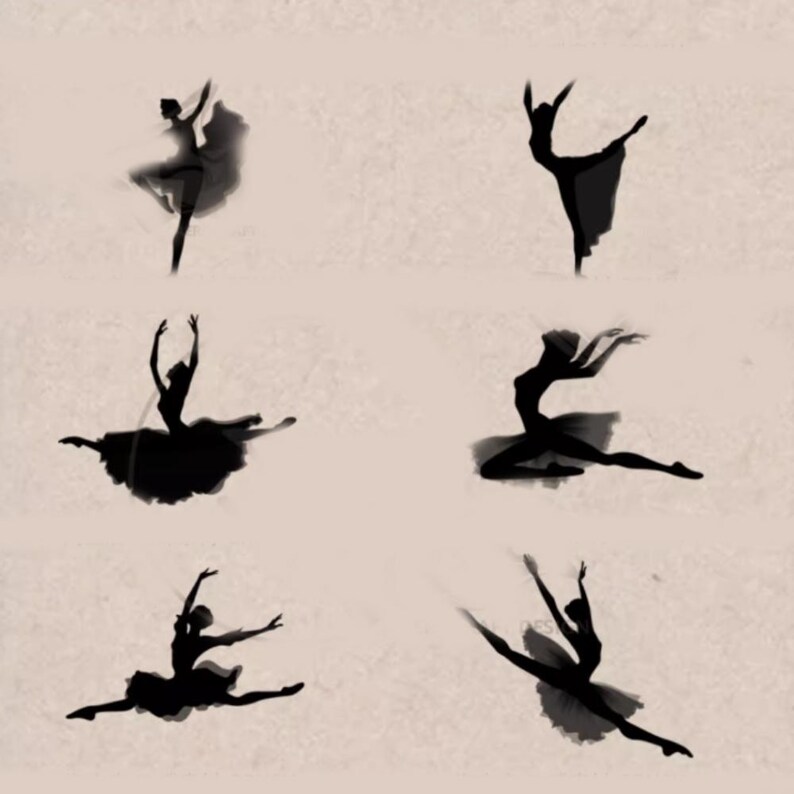 50+ Ballet Dancer Pose Brushes for Procreate & Photoshop - Dance Poses ...