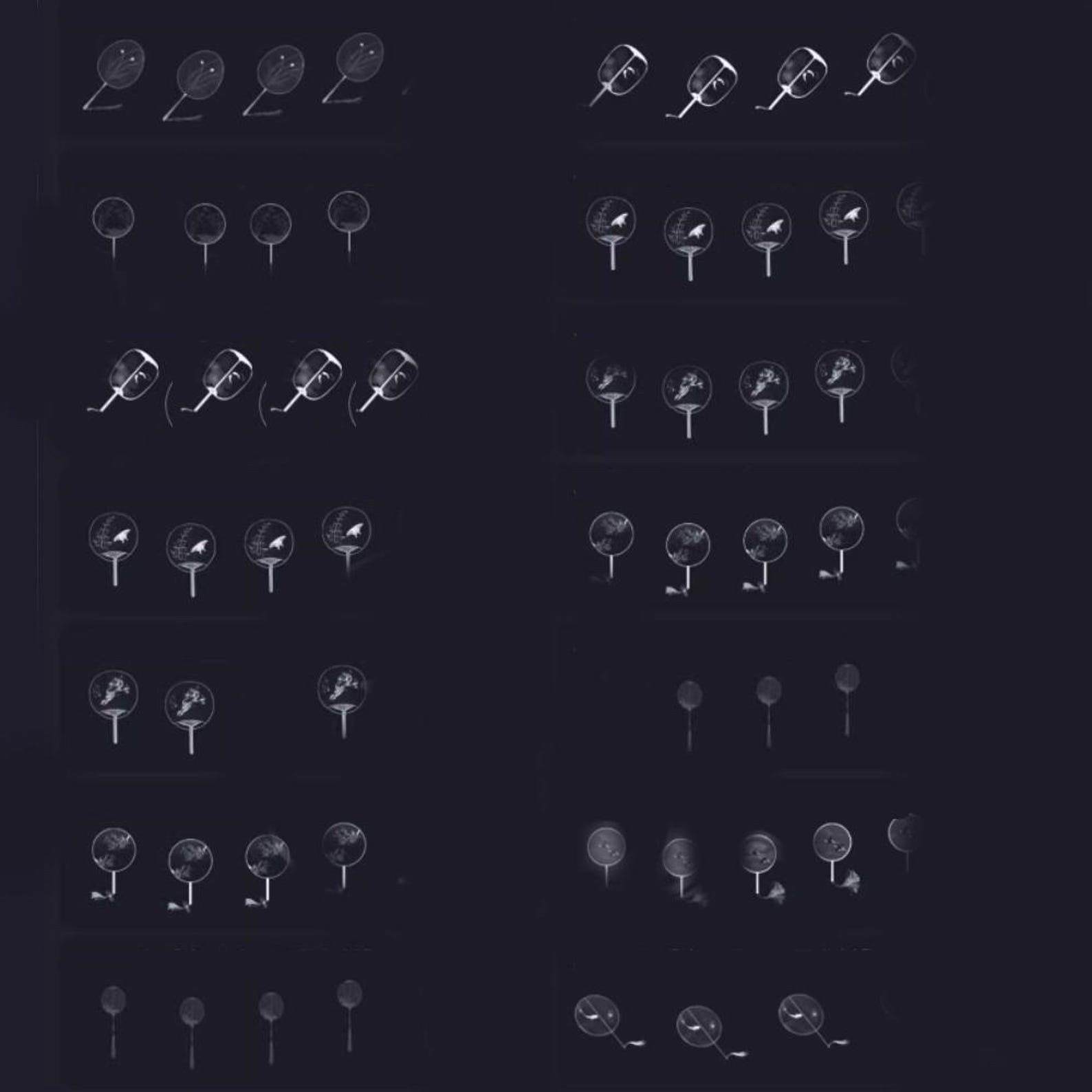 Traditional Fan Procreate Brush Set for iPad Hand-drawn Round Fans ...